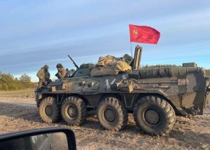 Russian Tanks Flying Soviet Flag | Roman (was) in Ukraine